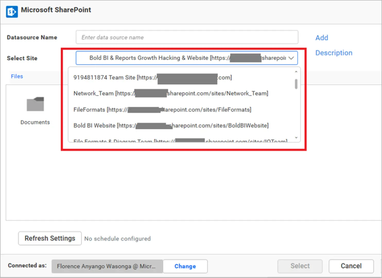 How to Connect SharePoint Data in Dashboards | Bold BI