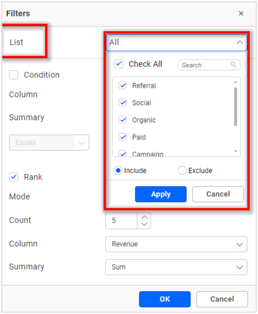 Data Filtering Options for a Seamless User Experience | Bold BI