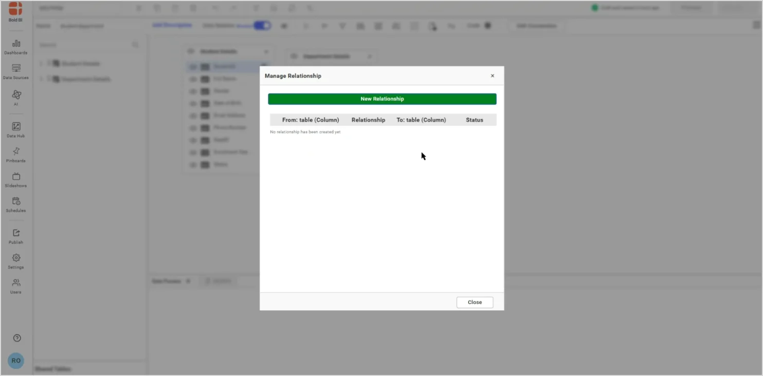 How to Configure Data Relationship in Bold BI Dashboards