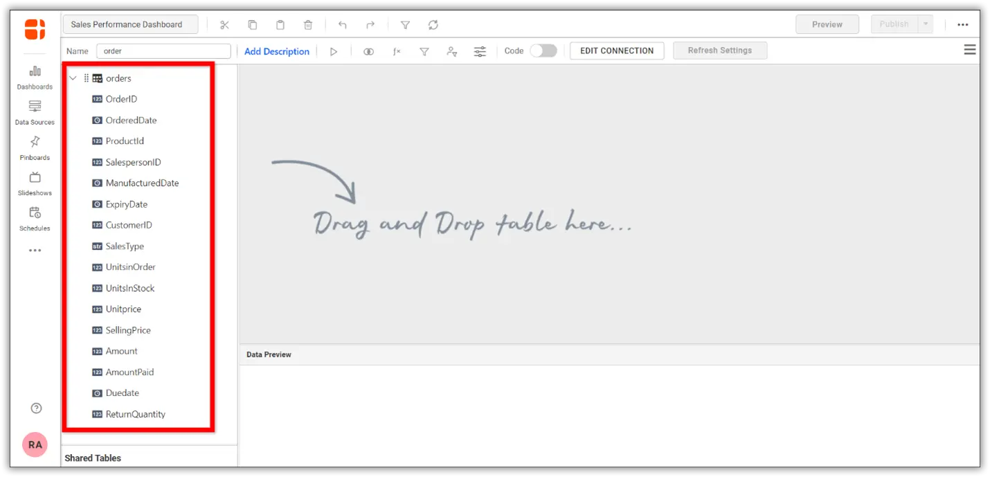 Create and Embed Dashboard with Google Drive data | Bold BI
