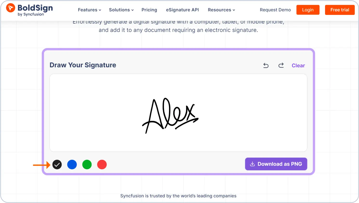 Digital signature online store
