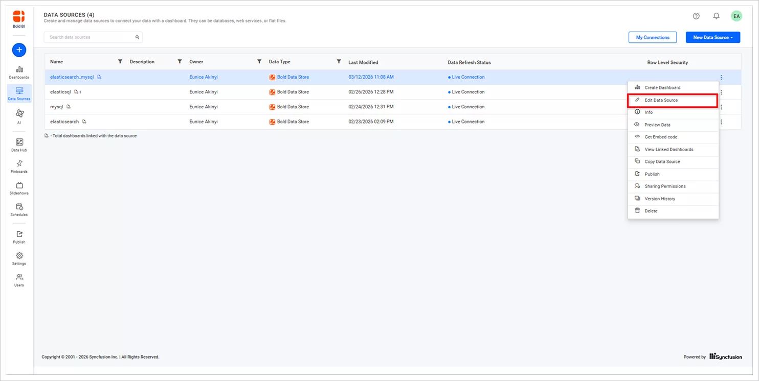Integrate MySQL and Elasticsearch Using Bold Data Hub